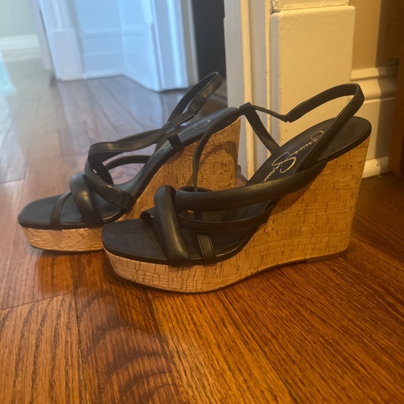Jessica Simpson | Shoes | Jessica Simpson Siminia Cork Platform Wedge ...